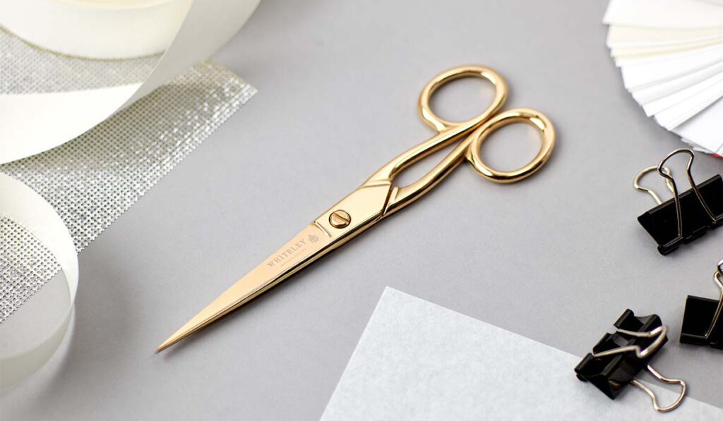 7'' Gold Plated Paper Scissors | Whiteley